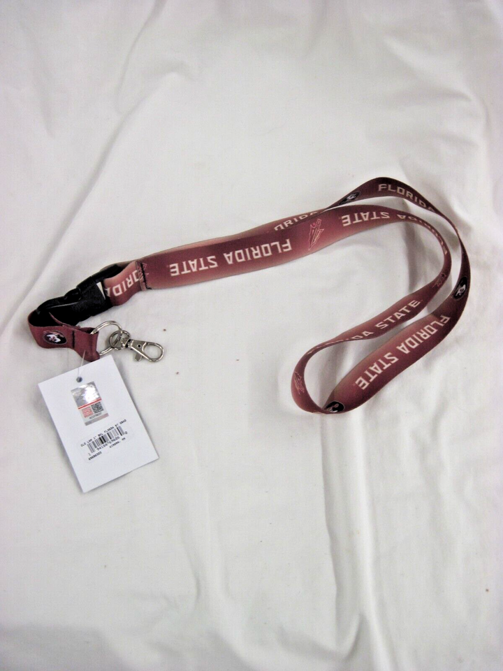 FLORIDA STATE UNIVERSITY SEMINOLES RED 1" X 36" DETACH BUCKLE LANYARD ...