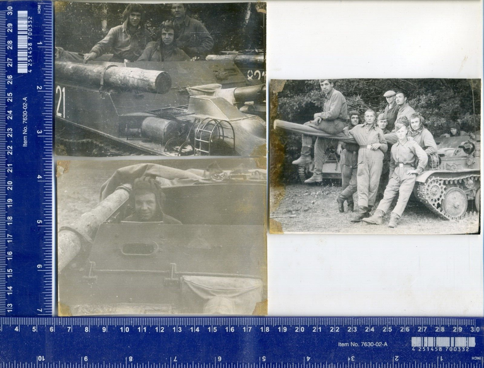 Vintage 3 Art Photo airborne Troops USSR Tank АСУ 57 Gun Cannon ...