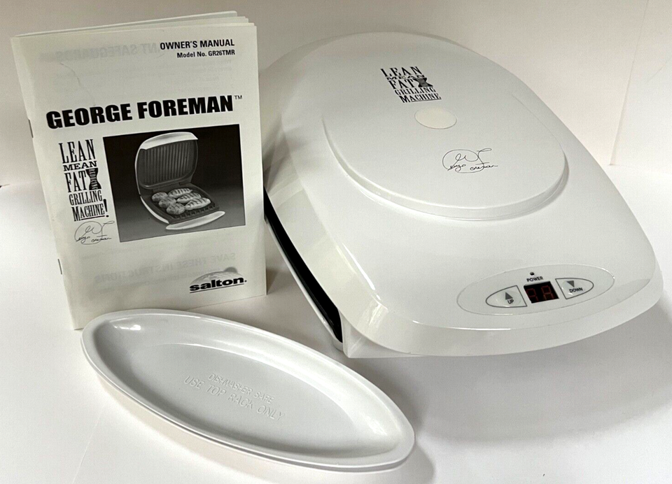 SALTON Large GEORGE FOREMAN LEAN MEAN FAT GRILLING MACHINE #GR26TMR ...