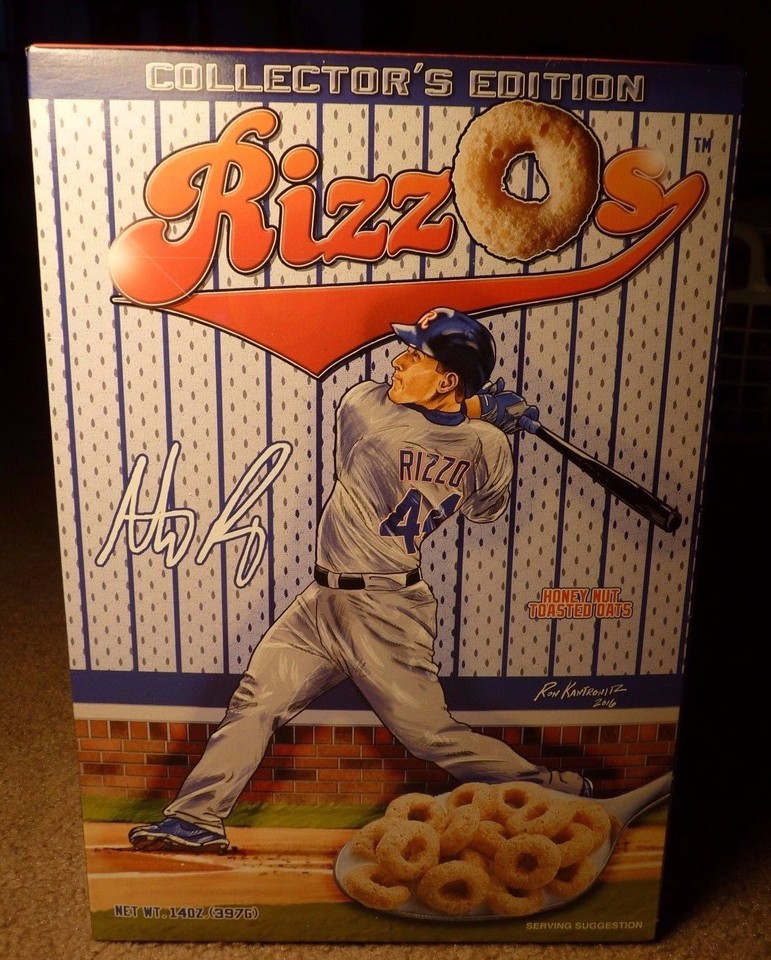 2016 #44 ANTHONY RIZZO RIZZOS CEREAL Collector's Edition CHICAGO CUBS ...