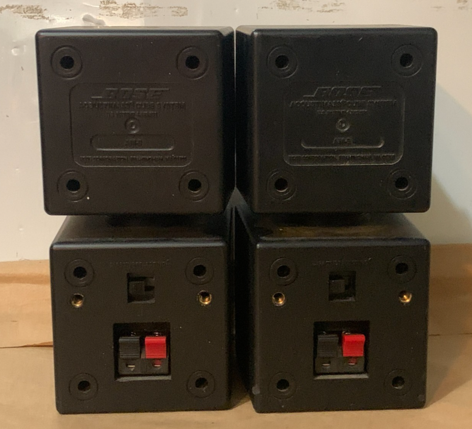 Bose AM-5 Acoustimass Double Cube System Direct Reflect Speakers Pair ...