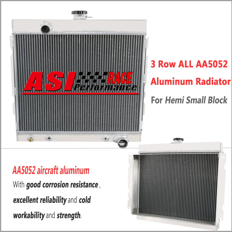 3-ROW Aluminum Radiator For Chrysler Valiant Dodge Hemi Small Block ...