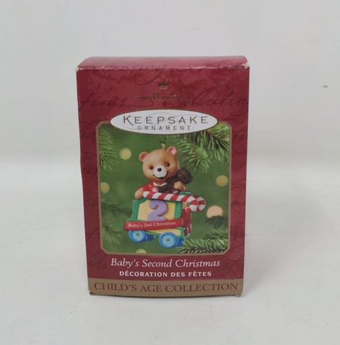 Hallmark Keepsake 2001 Baby''s Second Christmas Bear and Train | eBay
