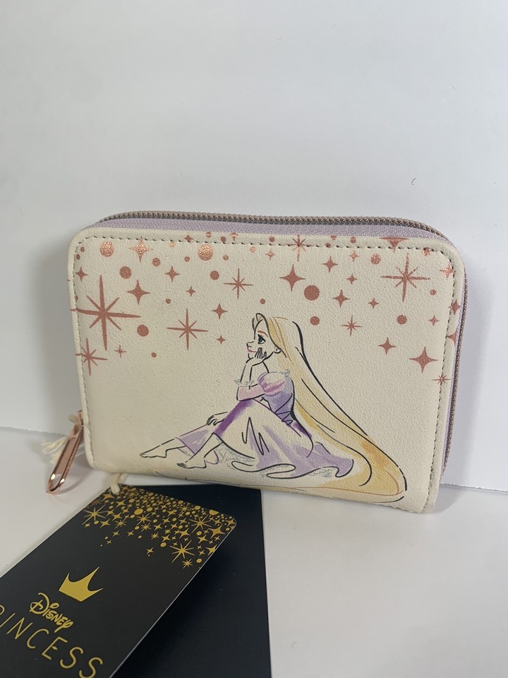 NWT Loungefly Disney Tangled Rapunzel Stars Castle Purple Zip Wallet ...