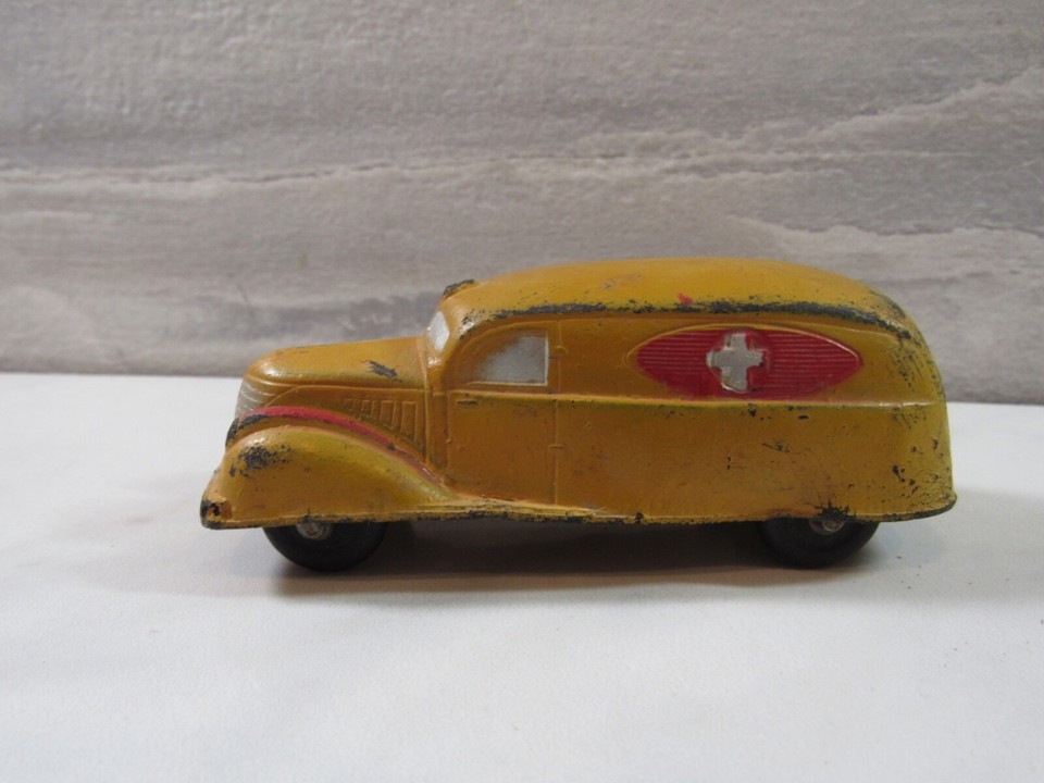 Sun Rubber Co. 1930's Vulcanized Rubber Ambulance Red Trim # 103 525 | eBay