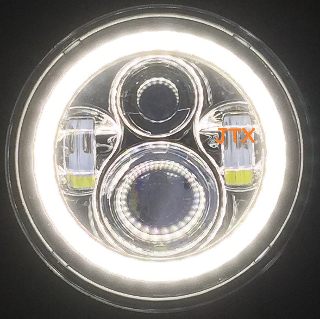7" JTX LED Halo White & Amber Headlights Ford Falcon GS GT XP XR XT XW ...
