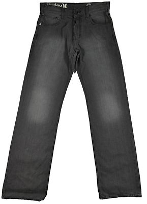 Hurley 99 RELAXED Gray Light Stonewash Relaxed Fit Pants Denim Men's ...