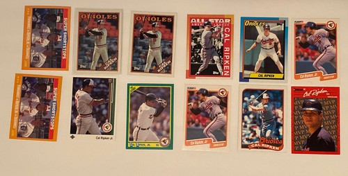 Cal Ripken Jr 8 Card lot- Rare Cards From The 80s And 90s Topps Orioles ...