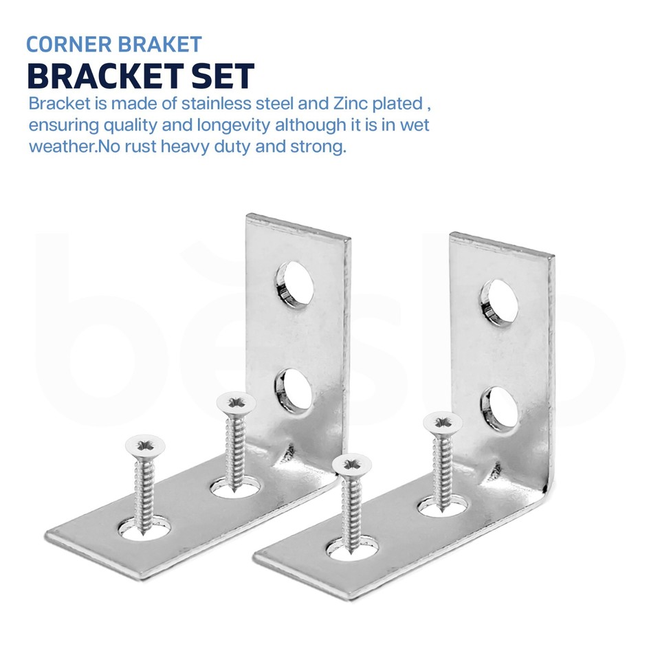 32Pcs x 128 Screws L - Shape Angle Corner Brackets Fence Repair Angle ...