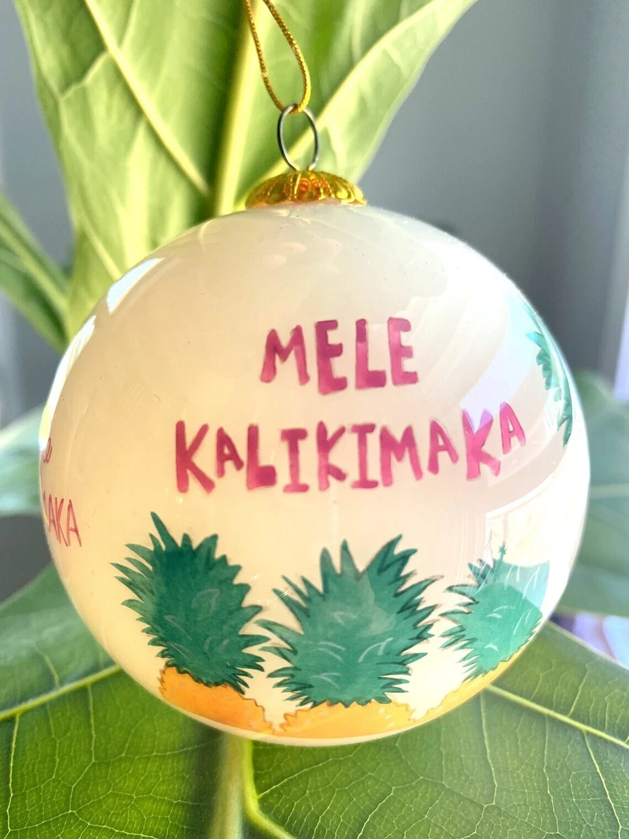 Hawaiian Christmas Glass Ornaments