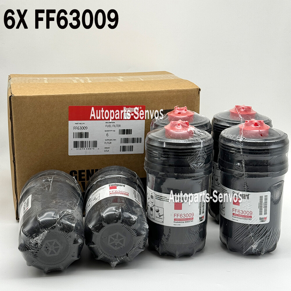 6Pcs Fuel Filter Fleetguard FF63009 Replaces Cummins Part 5303743 ...