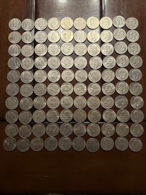 Lot of 100 Eisenhower Dollars Ike Coin Actual Coins 1971 To 1978. #AA32 ...