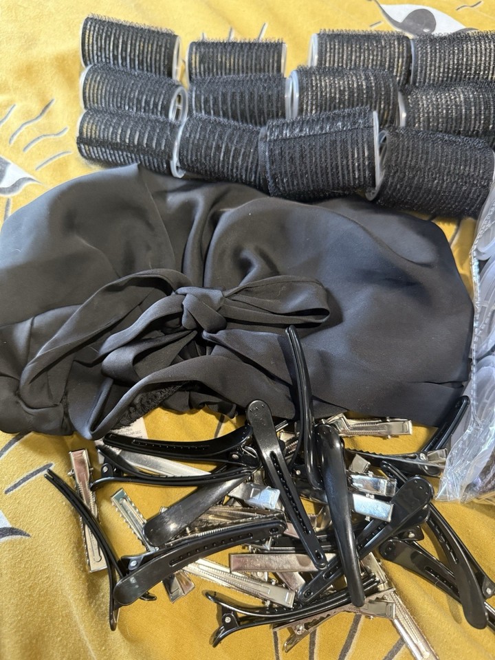 COLOR WOW HAIR CURL SET CURLERS ROLLERS SILK BONNET WRAP CLIPS HEAT ...