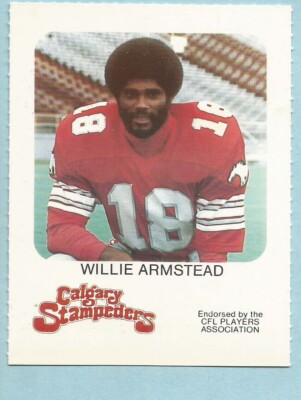 1981 Red Rooster Calgary Stampeders CFL Willie Armstead Utah RARE | eBay