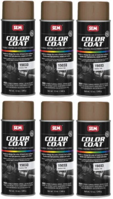 SEM COLOR COAT SADDLE TAN Vinyl Spray Auto Paint 12 oz. SEM 15033 (6 ...