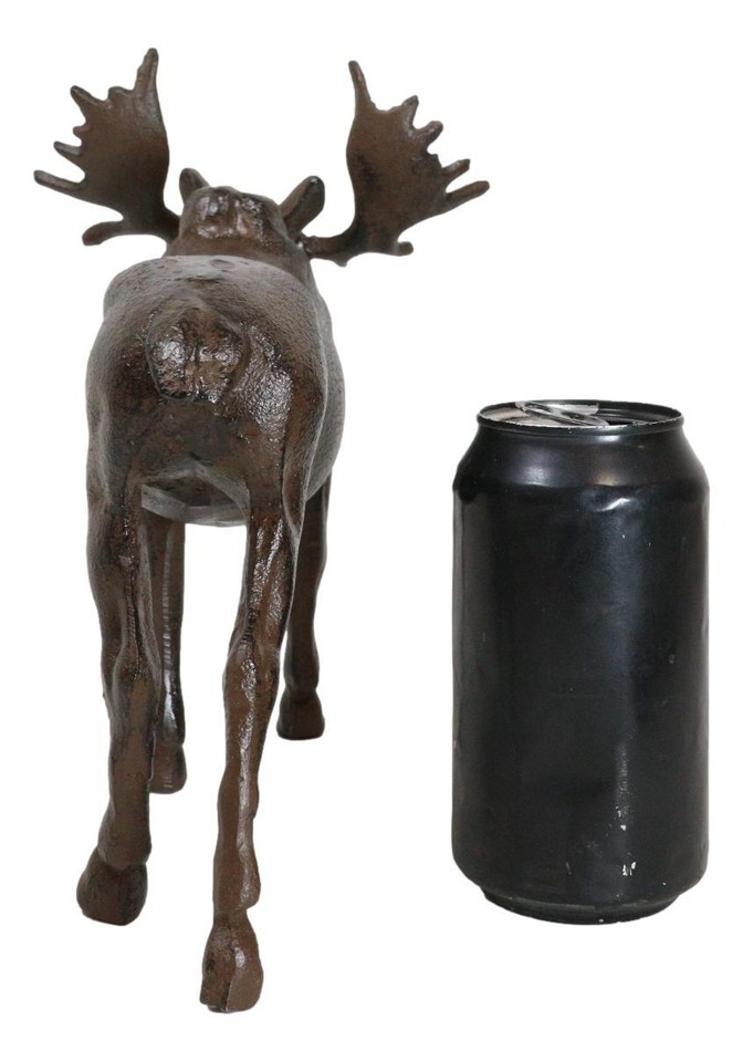 Cast Iron Large Emperor Stag Elk Bull Moose In Bronze Finish Figurine ...