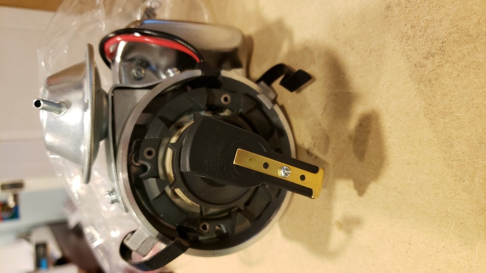 CHEVY 327 350 SMALL FEMALE CAP HEI DISTRIBUTOR +45K COIL+ BLACK 8.5mm ...