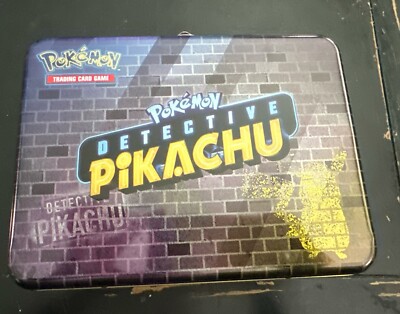 Pokemon TCG Detective Pikachu Collectors Chest Tin Lunch Box EMPTY TIN ...