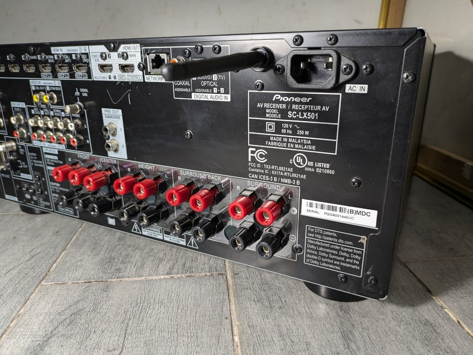 Pioneer Elite SC-LX501 Home Theater Surround Sound AV Receiver Dolby ...