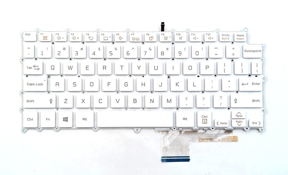 Replacement White US Backlit Keyboard for LG Gram 13Z980 13Z990 14Z980 ...