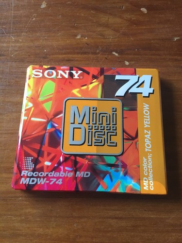 Sony Mini Disc 74 Blank Sealed Minidisc Topaz Yellow | eBay