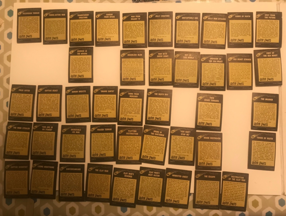 Outer Limits 1964 gum cards collection incomplete set 44 cards | eBay UK