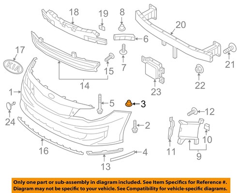 Kia 866992T000 Genuine OEM Bumper Cover Retainer Nut for sale online | eBay