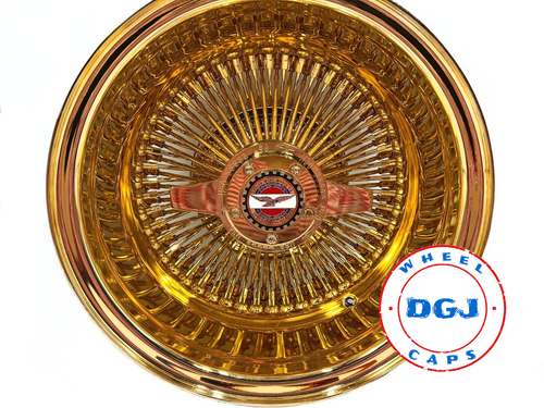 13x7 Zenith Style Rev 100 Spoke All Gold Lowrider Wire Wheel Rims | eBay