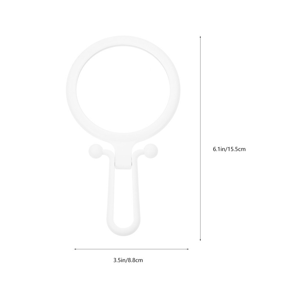 Double-sided Hand Makeup Mirror Folding Cosmetic Mirror with Handle ...