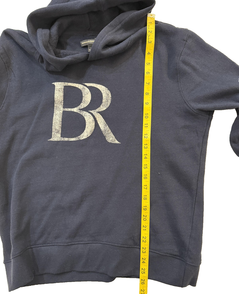 Banana Republic Hoodie Mens Medium Navy BR Logo Graphic Pullover Sweatshirt NWT | eBay