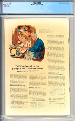 Thor #142 High Grade Silver Age Fantastic Four Vintage Marvel Comic ...