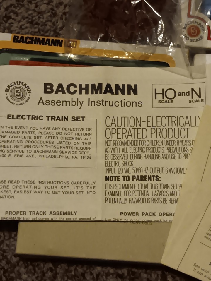 Bachmann Ho Scale Train Set With Tracks, Instructions And Power Pack | eBay