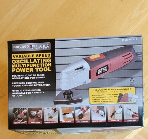 Chicago Electric 62866 Oscillating Multi-Tool - Red for sale online | eBay