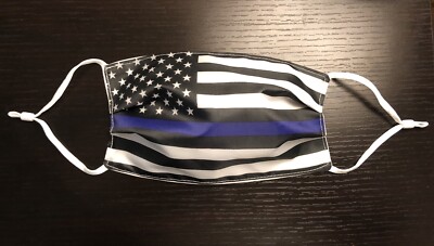 2 Pack Thin Blue Line Flag Face Mask Adjustable BUY ONE GET ONE FREE | eBay