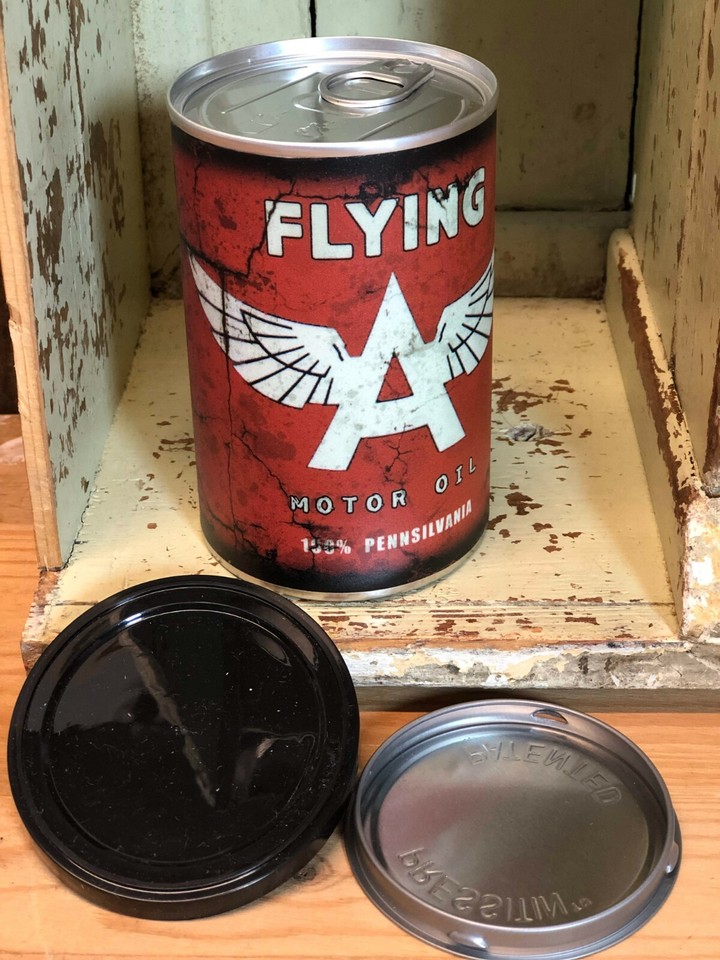 Vintage, Replica, motor oil, cans Rusty, Motoring, Tin Can, Man Cave ...