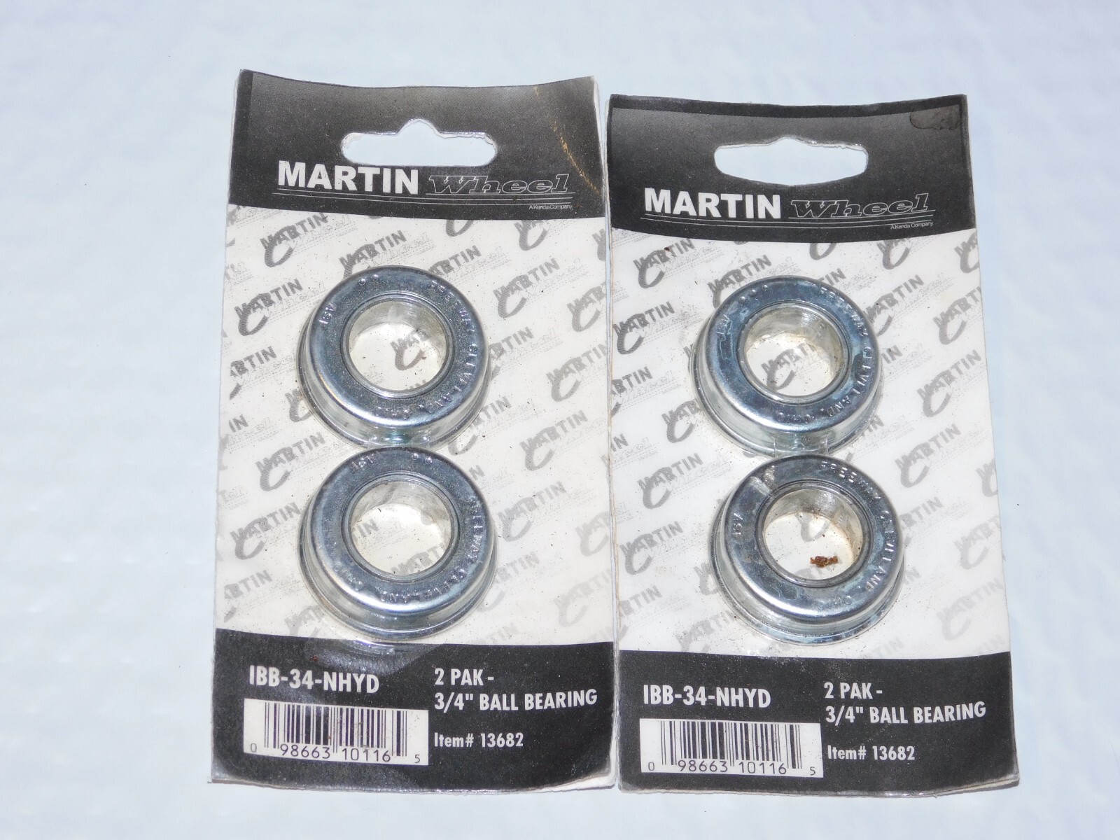 Lot 4 Martin Wheel IBB-34-NHYD 2-Pack Industrial Ball Bearings 13682 3/ ...