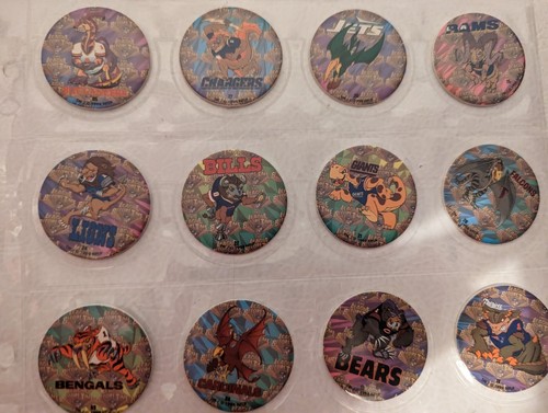 1994 NFL Team Pogs Rare Vintage Boink! Street Caps 90s Football Set Of ...