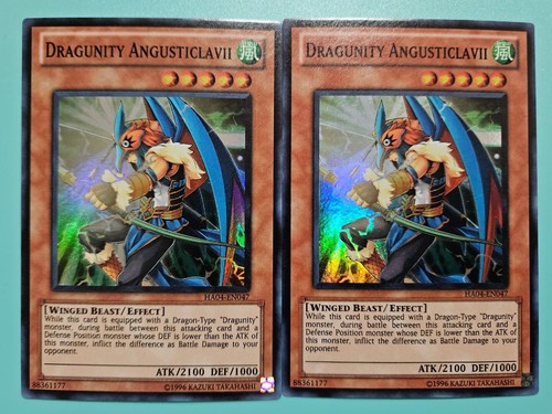 2x Dragunity Angusticlavii HA04-EN047 Super Rare Unlimited Edition NM ...
