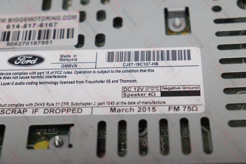 2015-2016 Ford Escape Radio Stereo Cd Mechanism Player CJ5T-19C107-HB ...