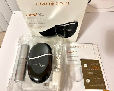 NEW Clarisonic Opal Sonic Skin Infusion Set - Device, Sea Serum, 2 Tips ...