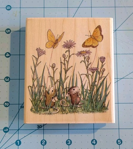 Stampabilities House Mouse Designs Butterfliers Wood Rubber Stamp ...