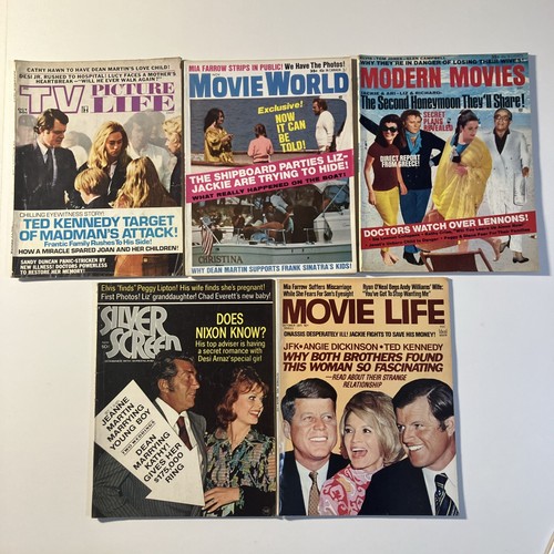 Nice Vintage Lot of 5 TV Movie Magazines Movie World Modern Movies ...