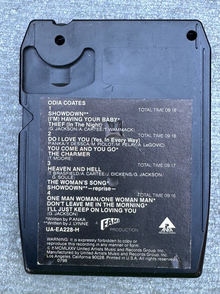 3 LOT 8 TRACK TAPES NEIL DIAMOND JAZZ SINGER, YOUNG ON THE BEACH, ODIA ...