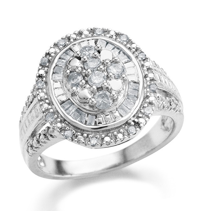 WOMENS PLATINUM & SS LCS DIAMOND 2 GUARD BAND RING SET SIZE 5, 8,9 ...