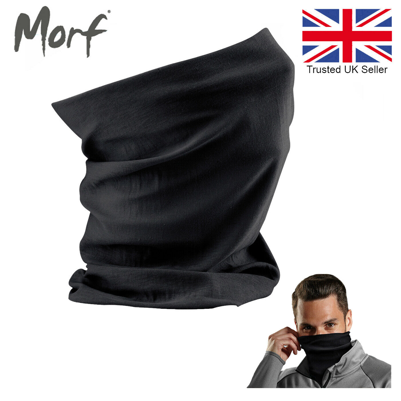 3 in 1 Face Cover Scarf Beechfield Morf Original Snood Neck Warm Breathable Mask | eBay UK