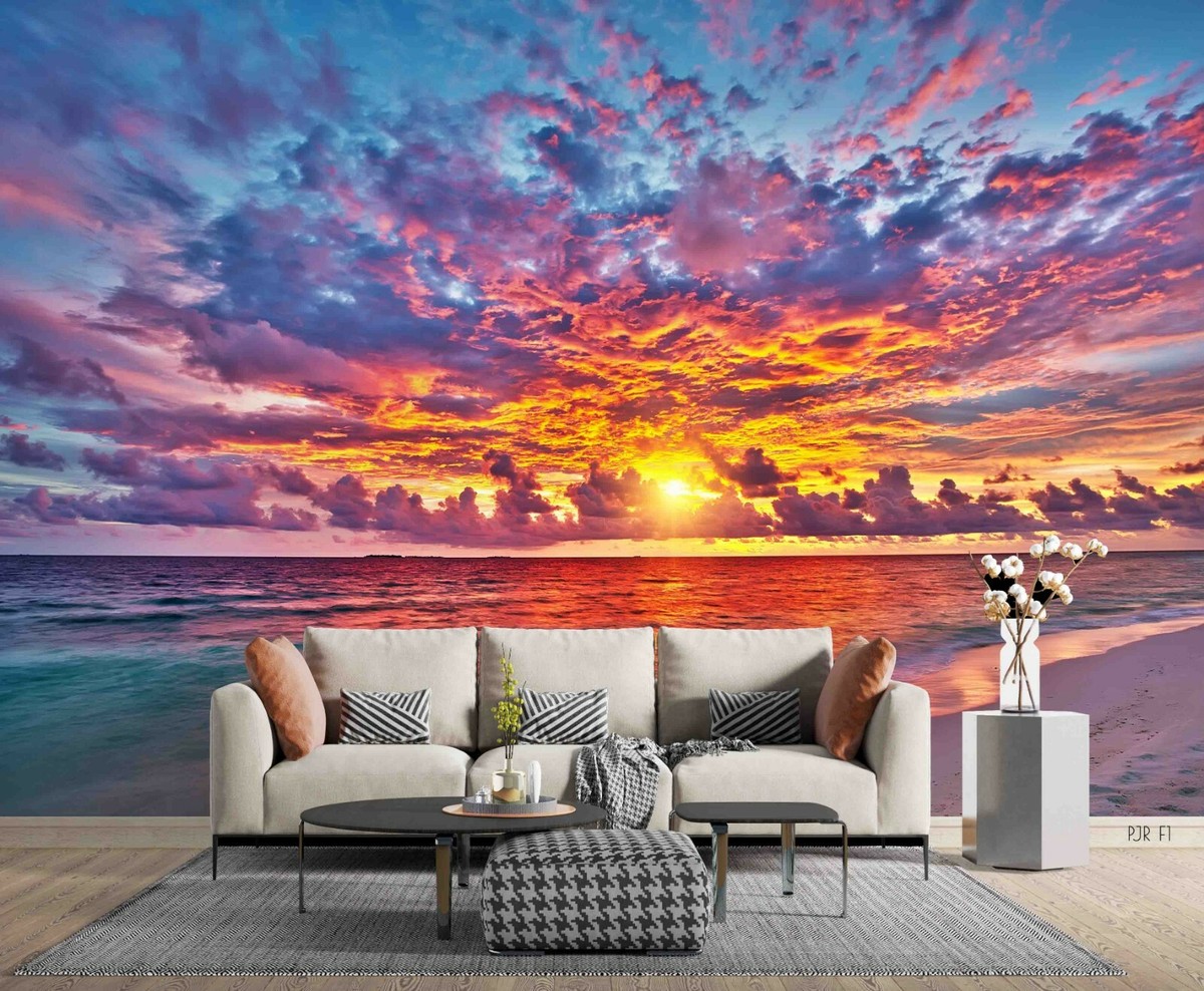 3d Sunset 3D Sunset Sea Summer Tropical Beach Mountains Island