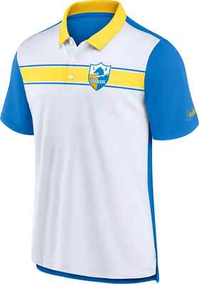 Los Angeles Chargers Shirt Polo Nike Dri Fit Retro Throwback NFL Men's ...