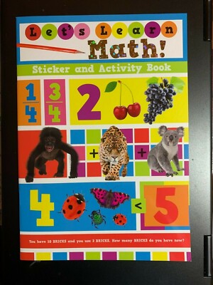 LET'S LEARN MATH! STICKER AND ACTIVITY BOOK 1st-2nd GRADE Workbook FUN ...