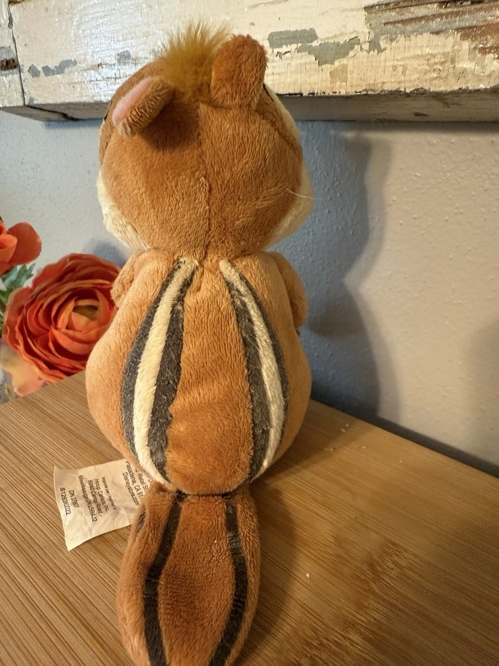 Rare Enchanted Pip Chipmunk New Disney Stuffed Plush Bean Doll Toy ...