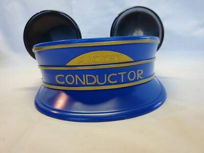 Mickey Mouse Ears Train CONDUCTOR Hard Shell Hat Vintage RARE Costume ...